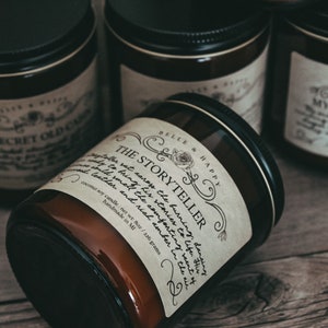 The Storyteller Candle, Cedarwood Leather Scent, Book Lover Gift - Etsy