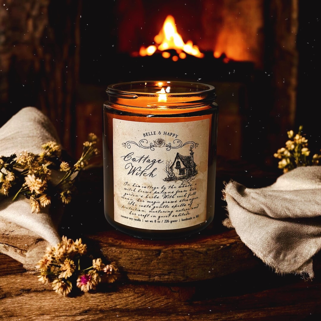 Cottage Witch Candle | Jasmine Oud Soy Candle | Witchcore Candle Gift ...