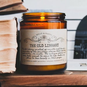 The Old Library Bookish Candles Literary Candle Gift for - Etsy