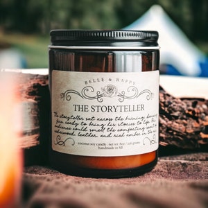 The Storyteller Candle, Bookish Candles, Book Inspired Candles for Book ...