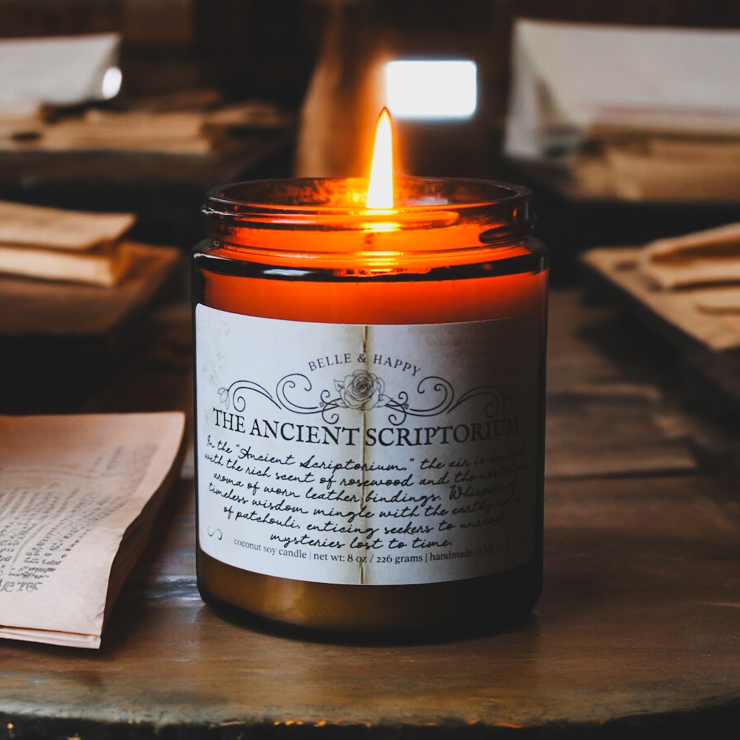 The Ancient Scriptorium, Bookish Candles, Librarian Gifts, Bookstore ...