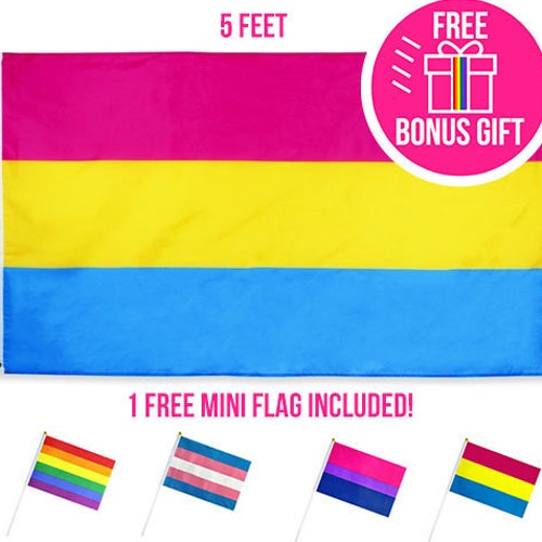 Pan Pansexual 3x5 Feet Pride Flag Rainbow Pride Shirt Lgbtqia Etsy