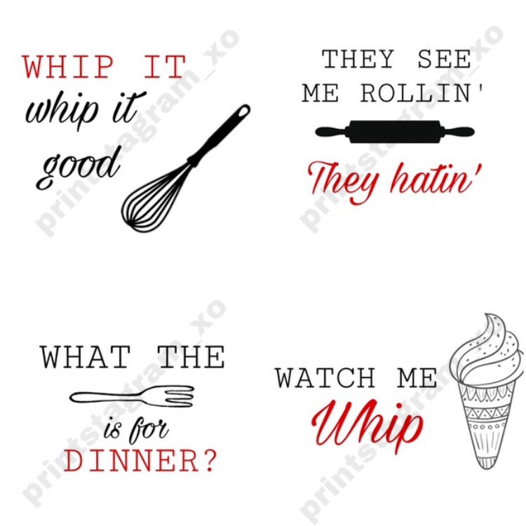 Set of 4 Funny Kitchen Prints - Etsy