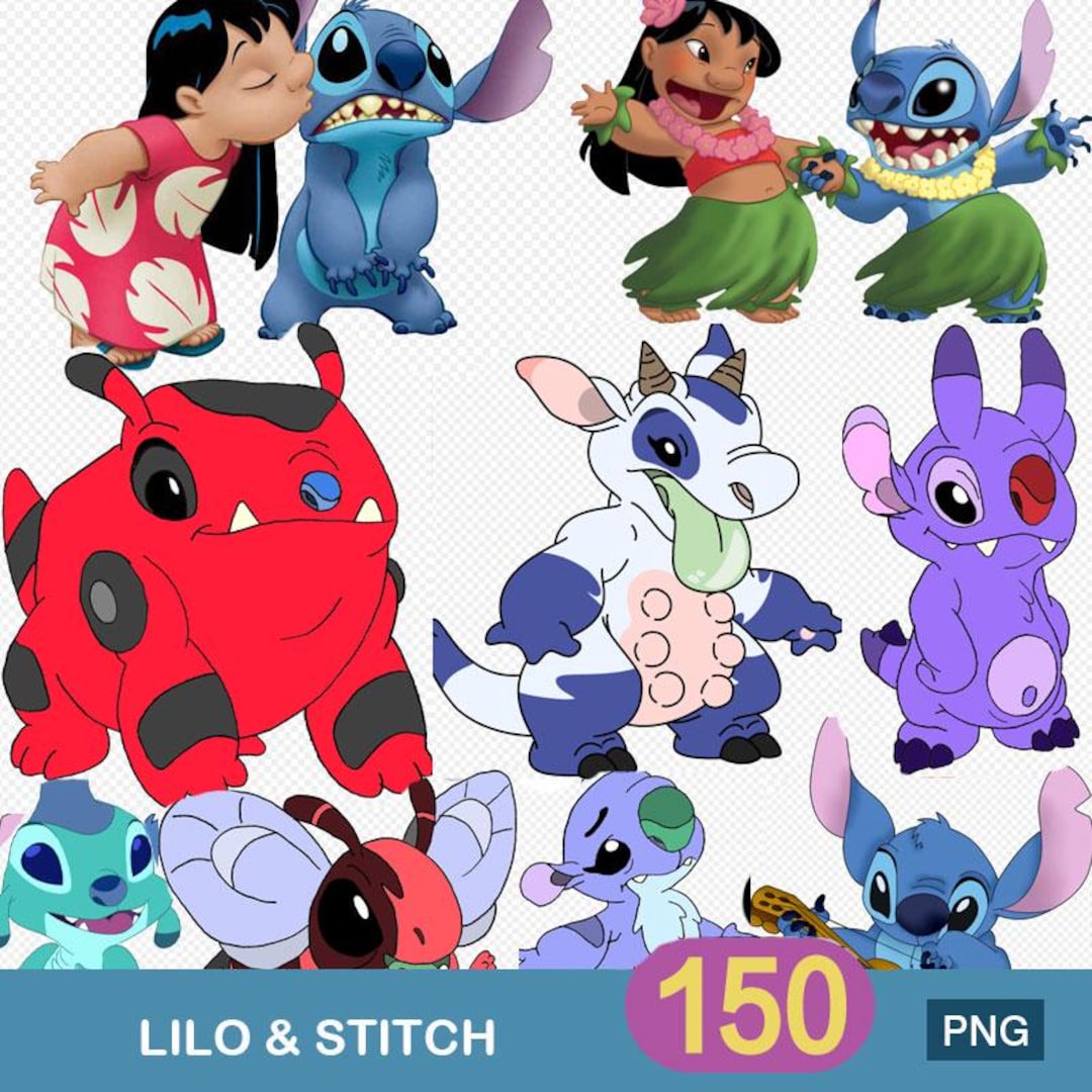 150 Stitch Png, Stitch Bundle, Stitch Clipart, Stitch Png, Lilo and ...