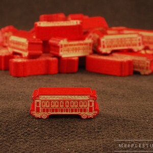 Ticket to Ride 45 Pcs Wooden Train Set - Handcrafted Replacement Game ...