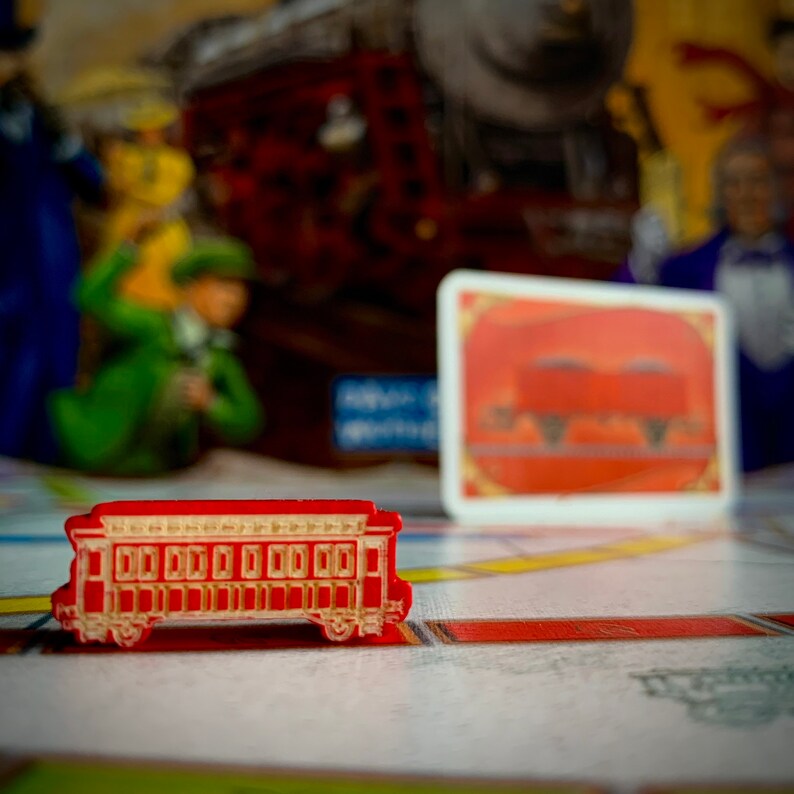 Ticket to Ride, 25 Pcs X Wooden Train Cars + Round Marke, Collector's ...