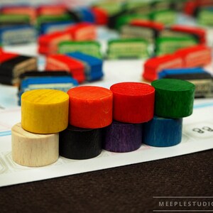 Ticket to Ride, 25 Pcs X Wooden Train Cars + Round Marke, Collector's ...