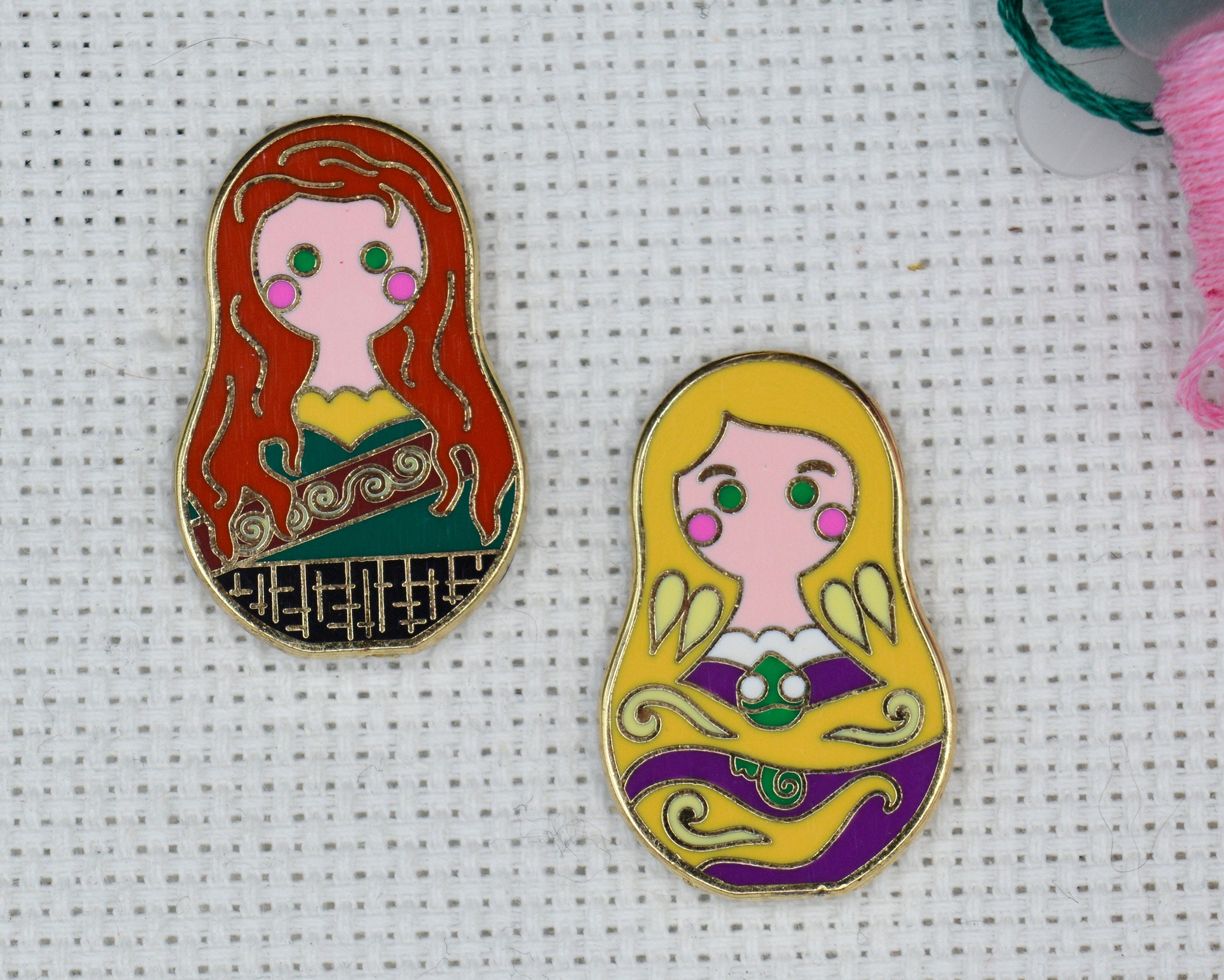 Disney Stacking Dolls Needle Minders | Princess | Ariel | Cinderella ...