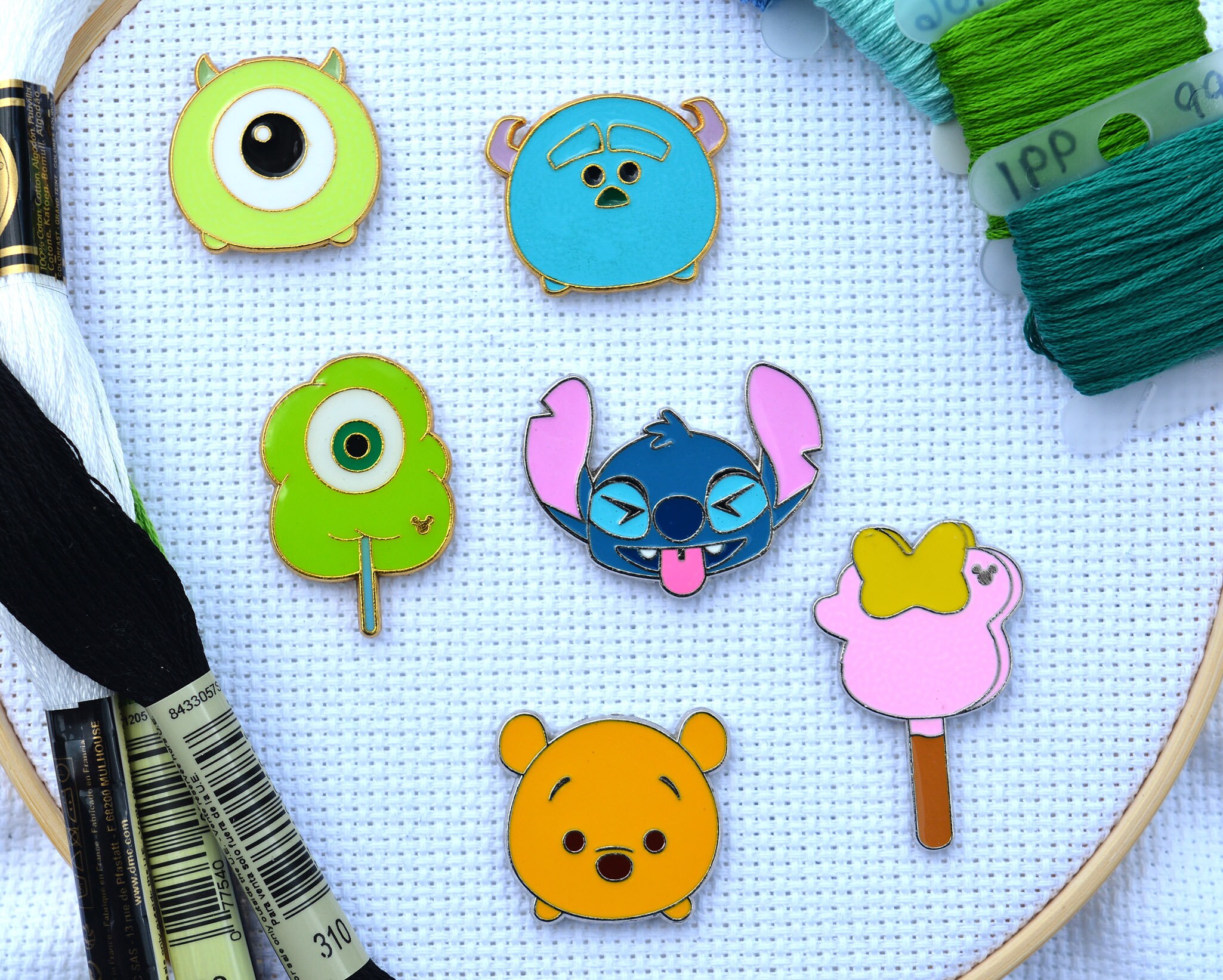 Disney Pooh Bear Sully Monsters Inc Stitch Etsy