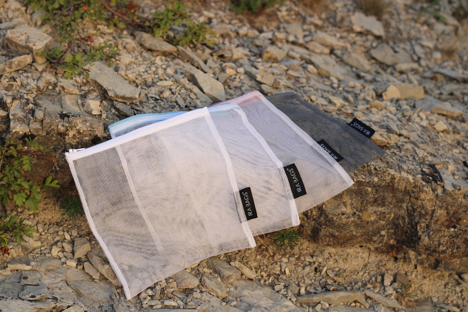 Mesh Zipper Pouch, Brown Beach Pouch, Travel Pouch, Light Makeup ...