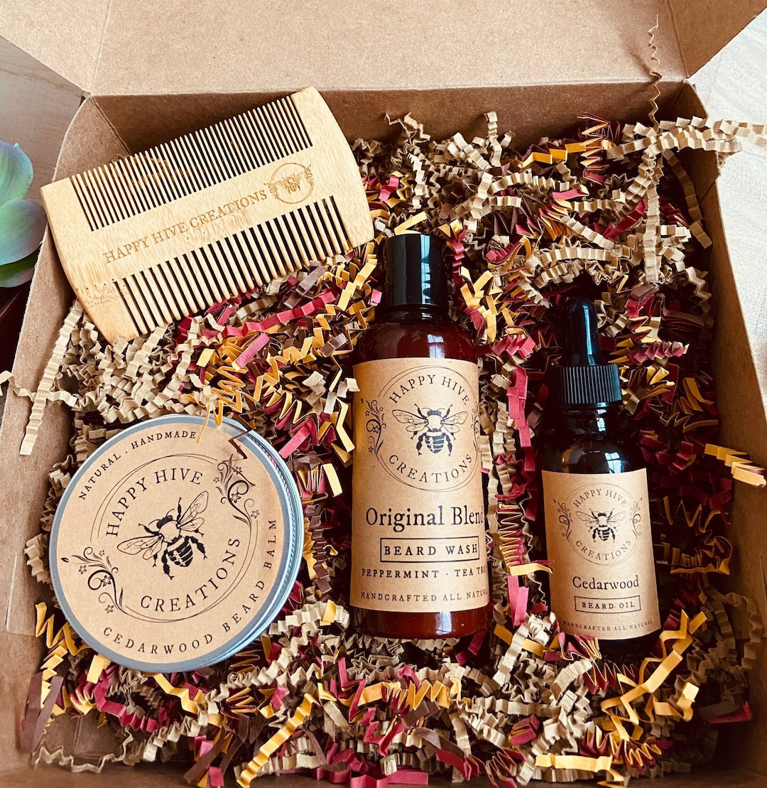 Ultimate Beard Care Kit: Oil, Balm, Wash & Bamboo Comb - Etsy