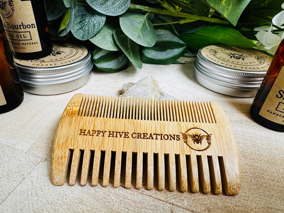 Beard Comb, Bamboo Beard Comb, Men's Grooming, Beard Care - Etsy