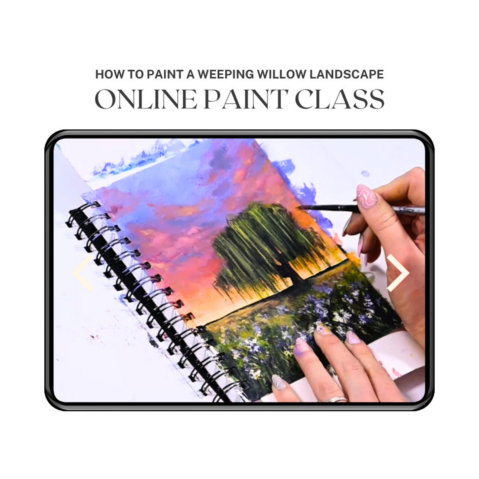 How to Paint - Weeping Willow Landscape - Online Paint Class - Weeping ...