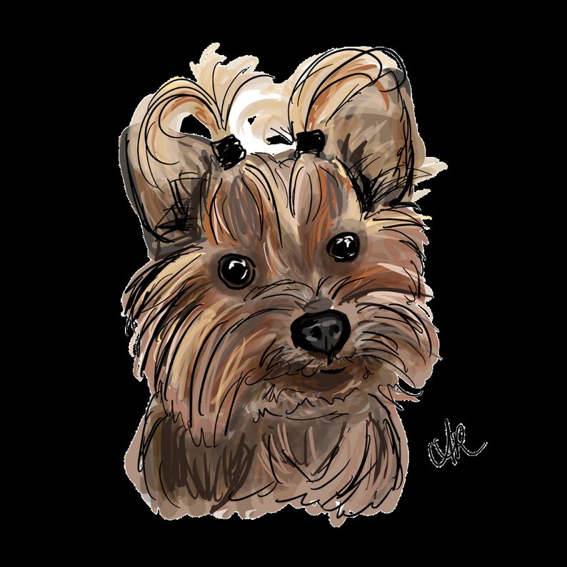 Custom Pet Drawings - Digital Printable Art (2 Pets Drawing Included ...