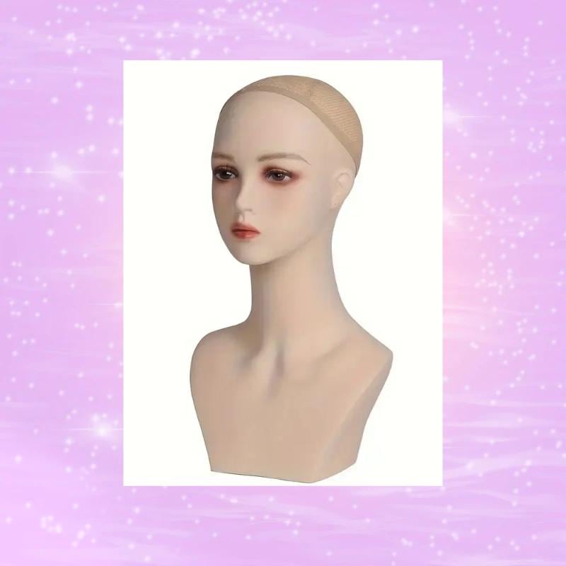 Precious Realistic Freckled Face Mannequin - Head & Chest Wig Display ...