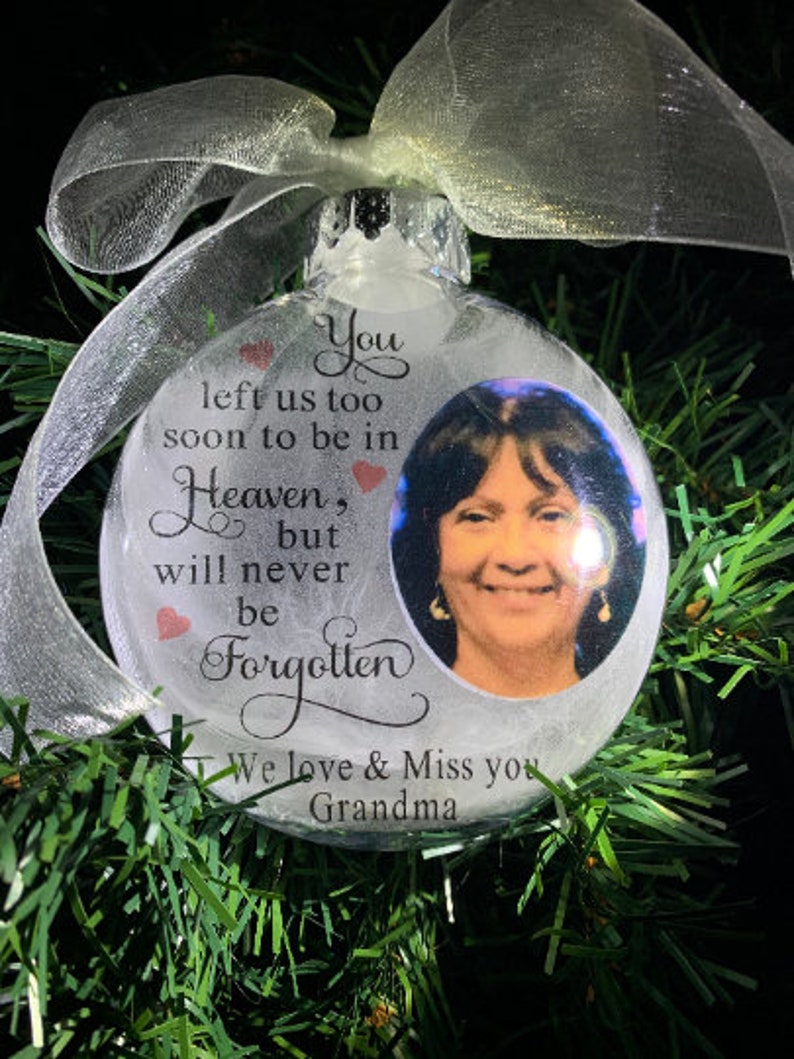 100% CUSTOM PERSONALIZED Photo Memorial Ornament 4 - Etsy