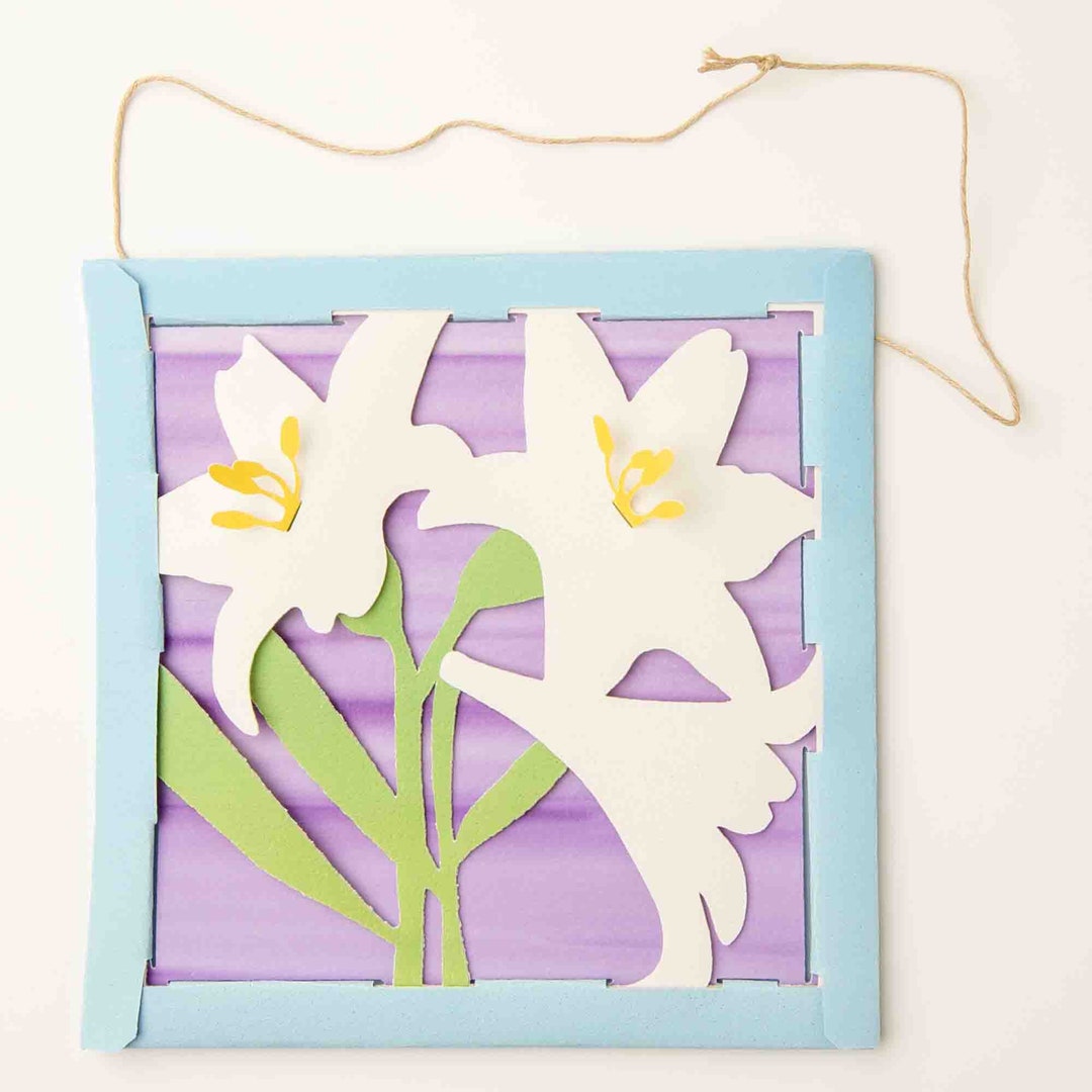 Pre-cut Design Flower Paper Kit, Easter Crafts, White Lily Project ...
