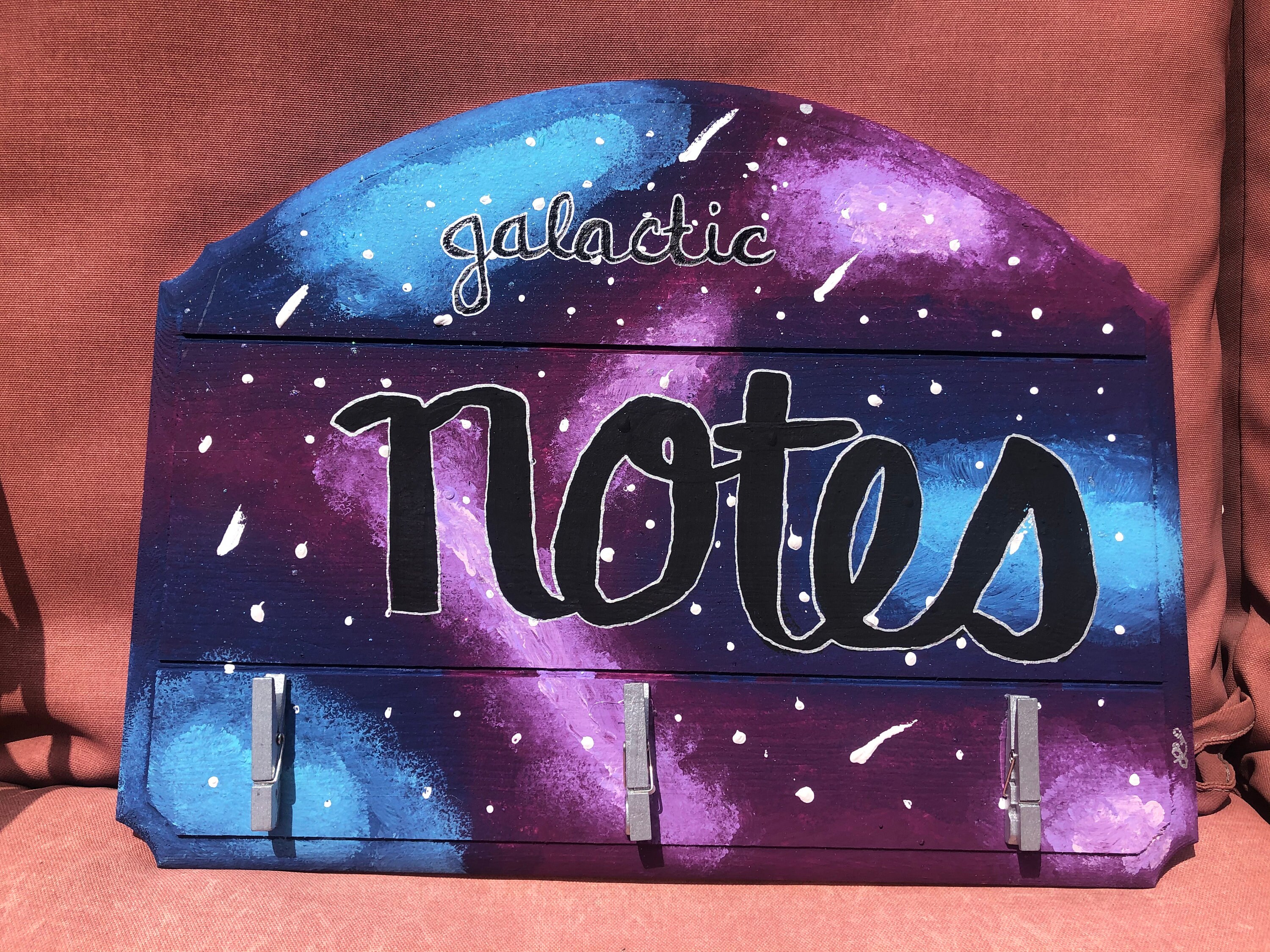 Galactic Notes Hanging Note and Photo Holder Plaque With - Etsy