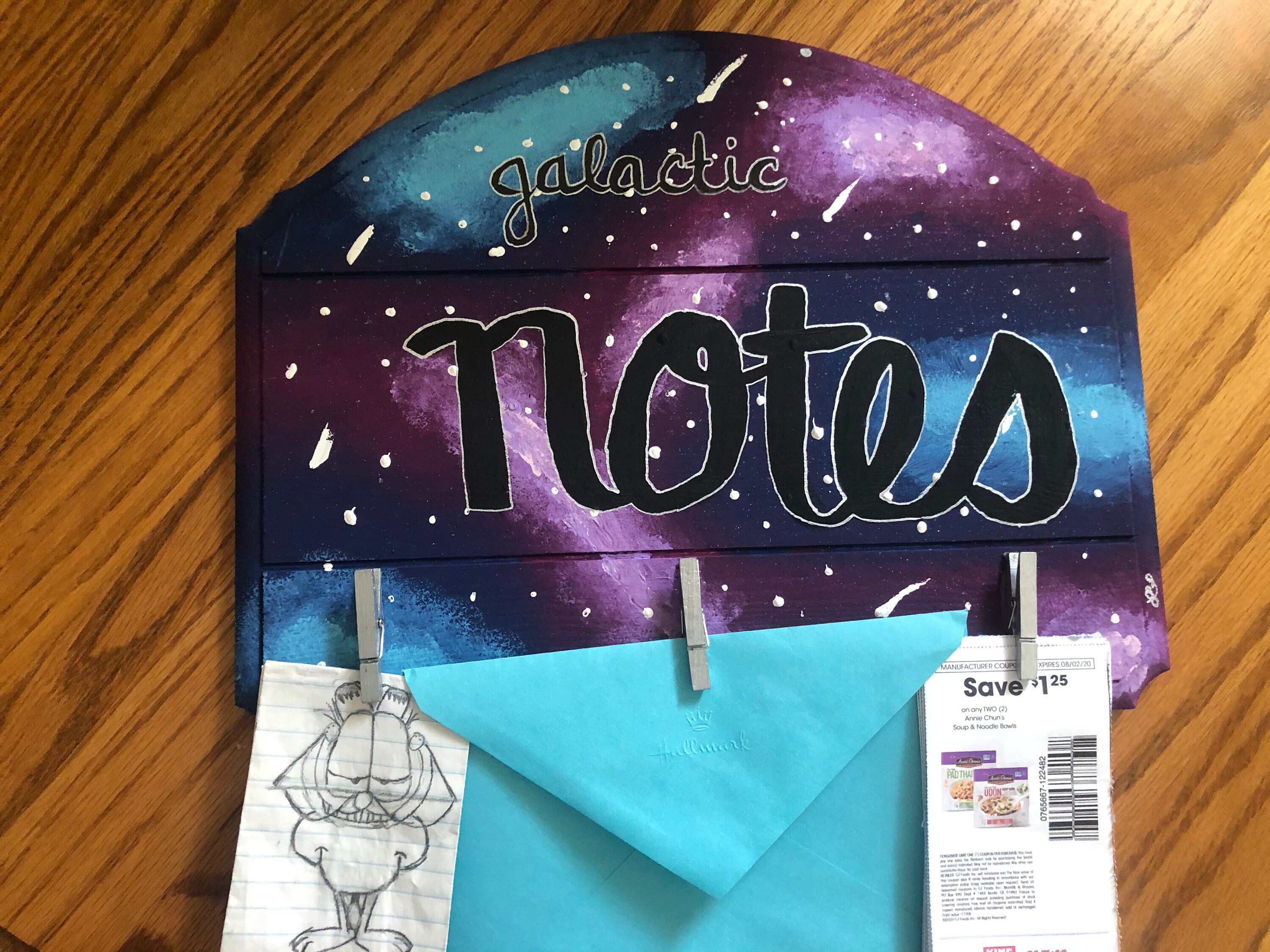 Galactic Notes Hanging Note and Photo Holder Plaque With - Etsy