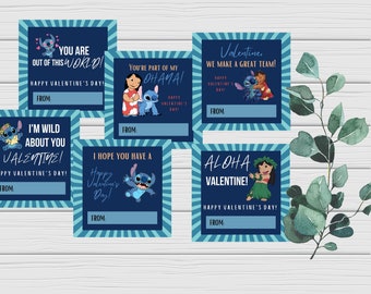 Printable Valentine Card, Lilo and Stitch Valentine Card, Lilo and ...