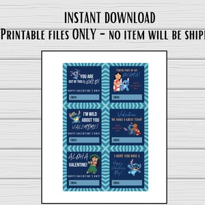 Printable Valentine Card, Lilo and Stitch Valentine Card, Lilo and ...