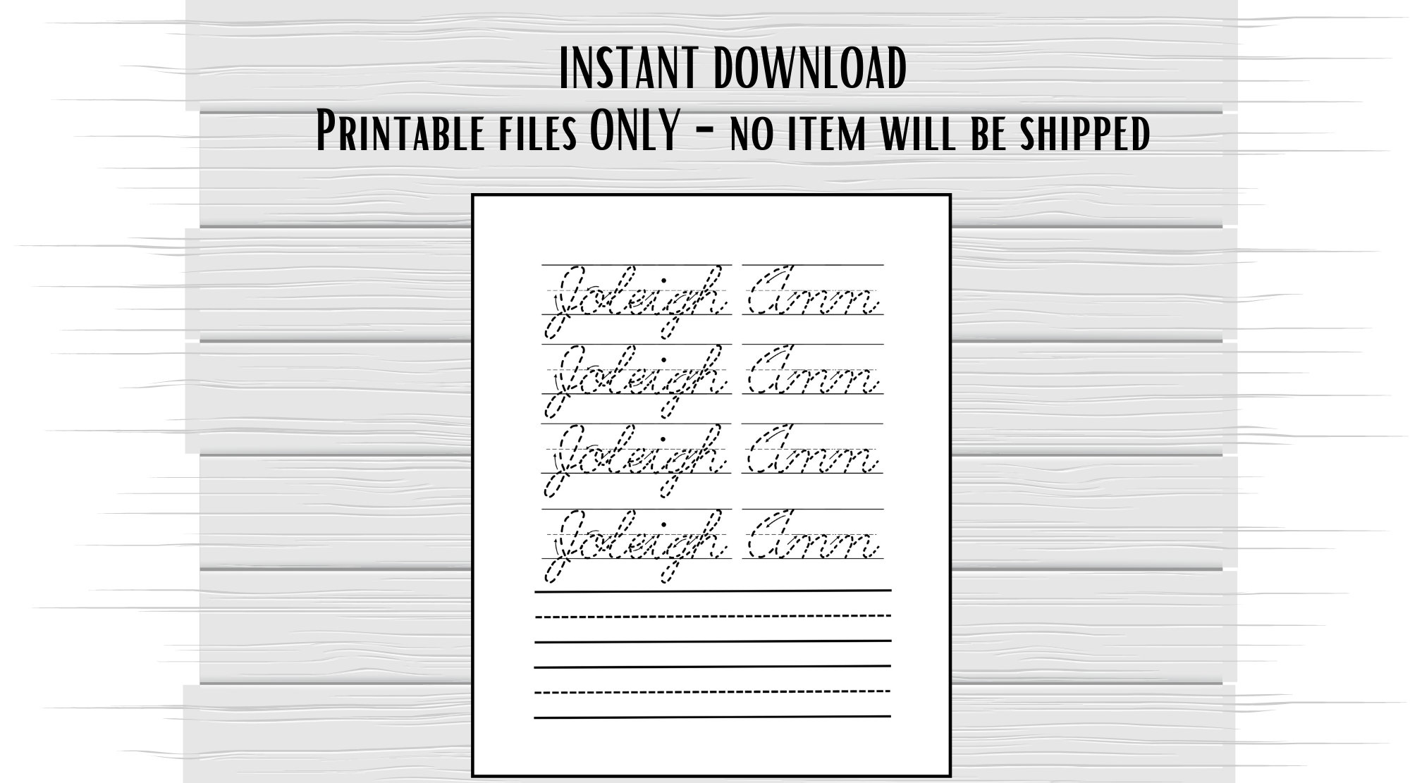 Custom Cursive Name Tracing Page, Personalized Cursive Name Printable ... Custom Cursive Name Tracing Page, Personalized Cursive Name Printable ...