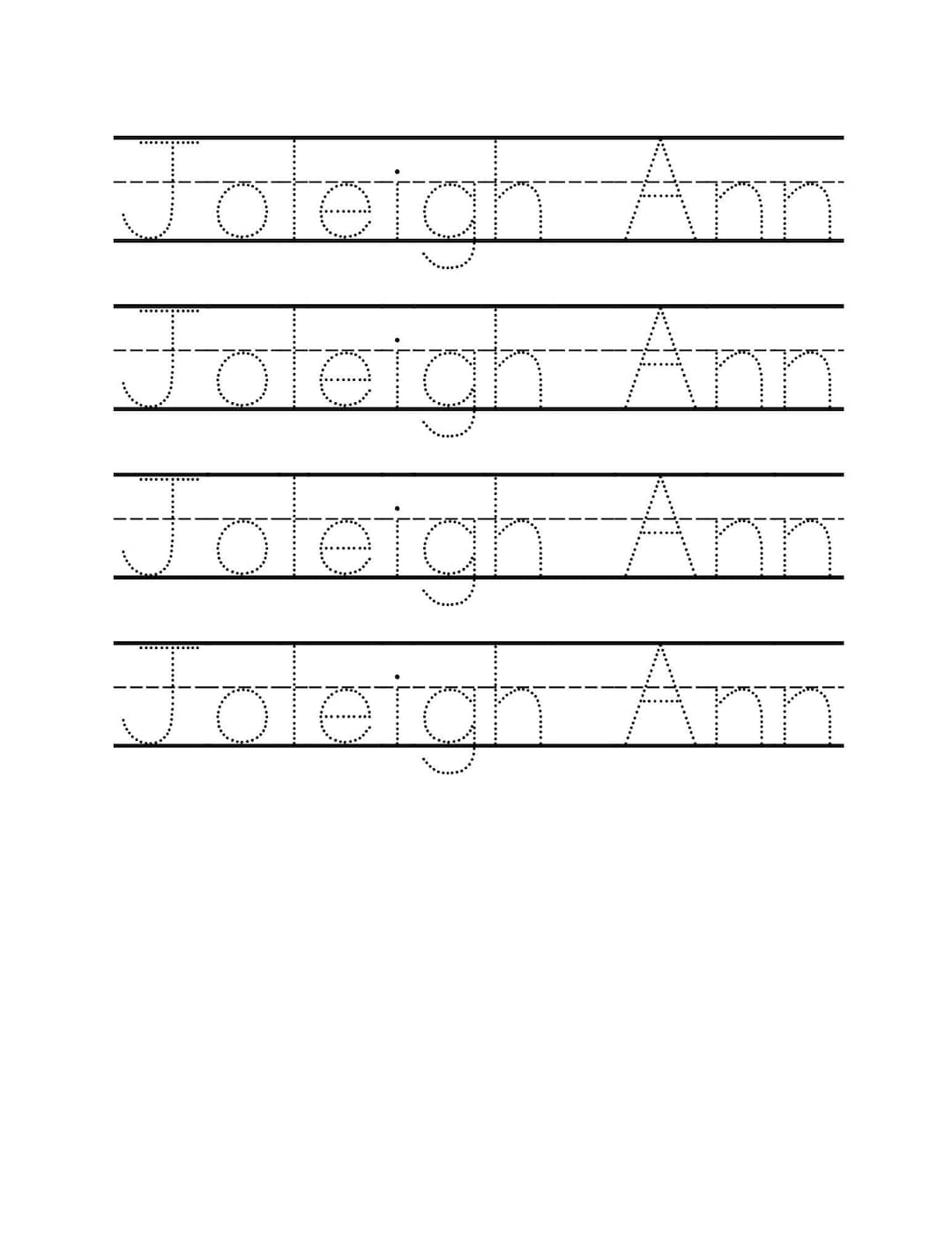 Custom Name Tracing Page, Personalized Name Handwriting Printable, Name ...