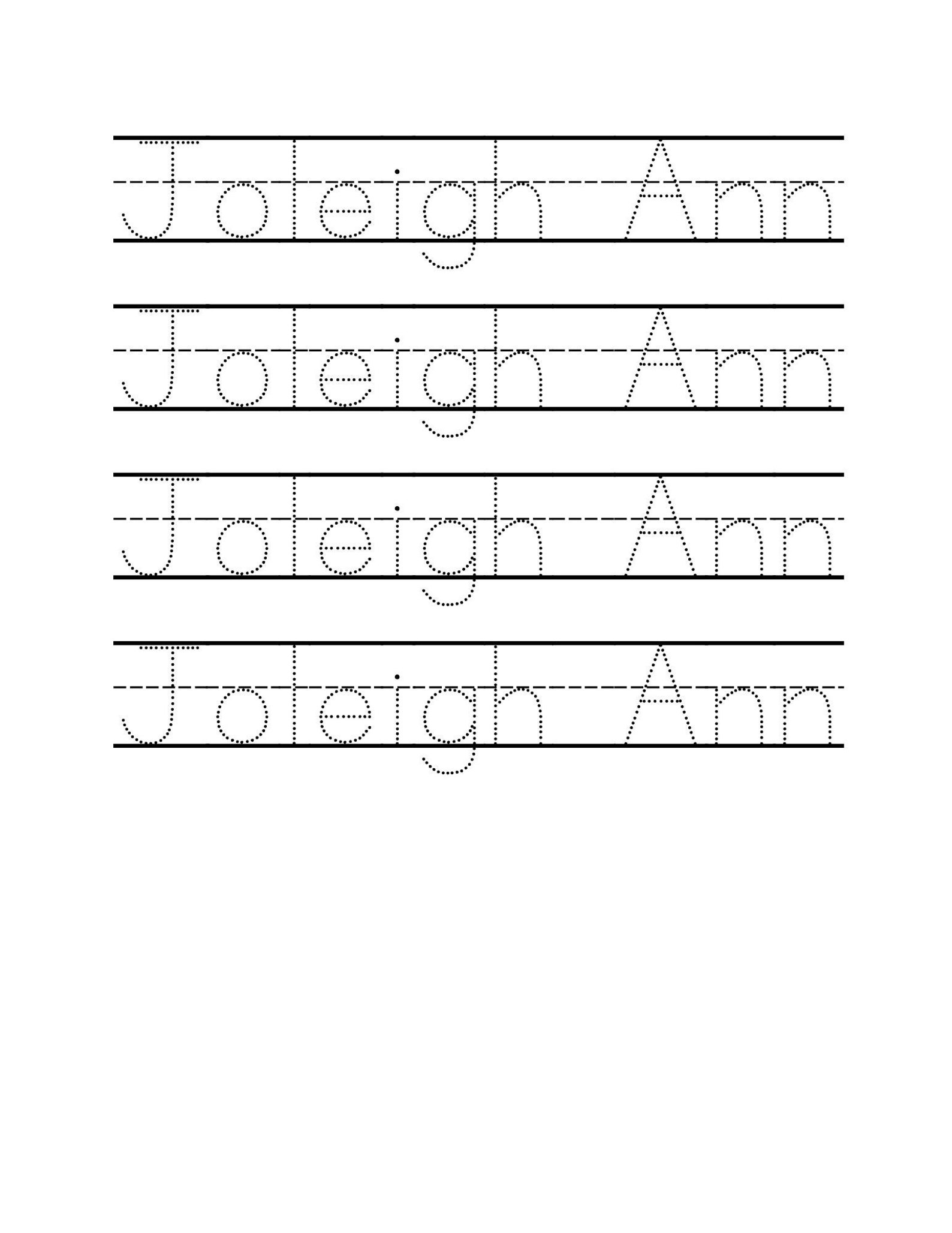 Custom Name Tracing Page, Personalized Name Handwriting Printable, Name ...