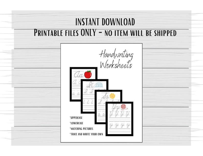 Printable Cursive Handwriting Worksheet, Learn to Write Worksheet ...