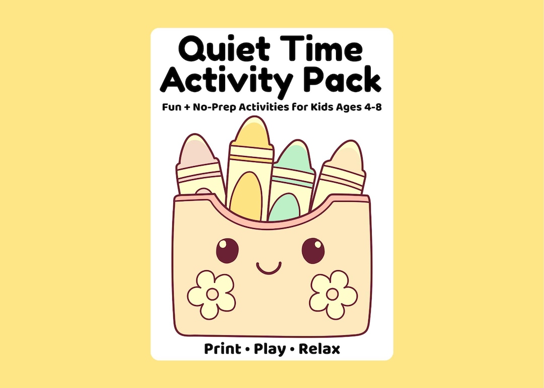Quiet Time Activity Pack for Kids | Printable Preschool Worksheets ...