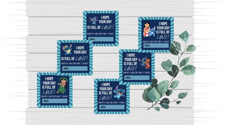 Printable Valentine Card, Lilo and Stitch Valentine Card, Lilo and ...
