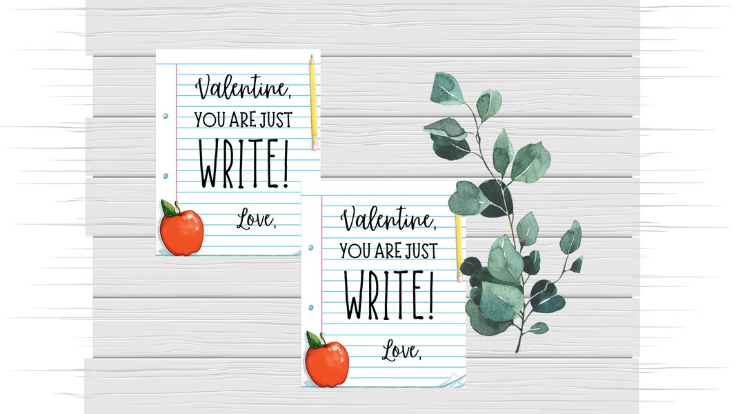 Printable Valentine Card, Pencil Valentine Card, Printable Valentine ...