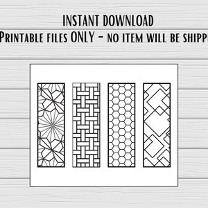 Coloring Bookmark, Printable Bookmarks, Kids Bookmarks, Geometric ...