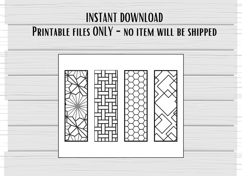 Coloring Bookmark, Printable Bookmarks, Kids Bookmarks, Geometric ...