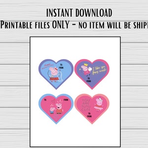 Peppa Pig Valentine Card, Printable Valentine Card, Peppa Pig Valentine ...