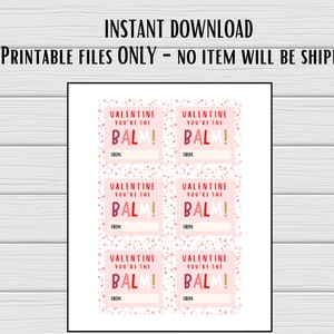 Printable Valentine Card, You're the Balm Valentine Card, Printable ...