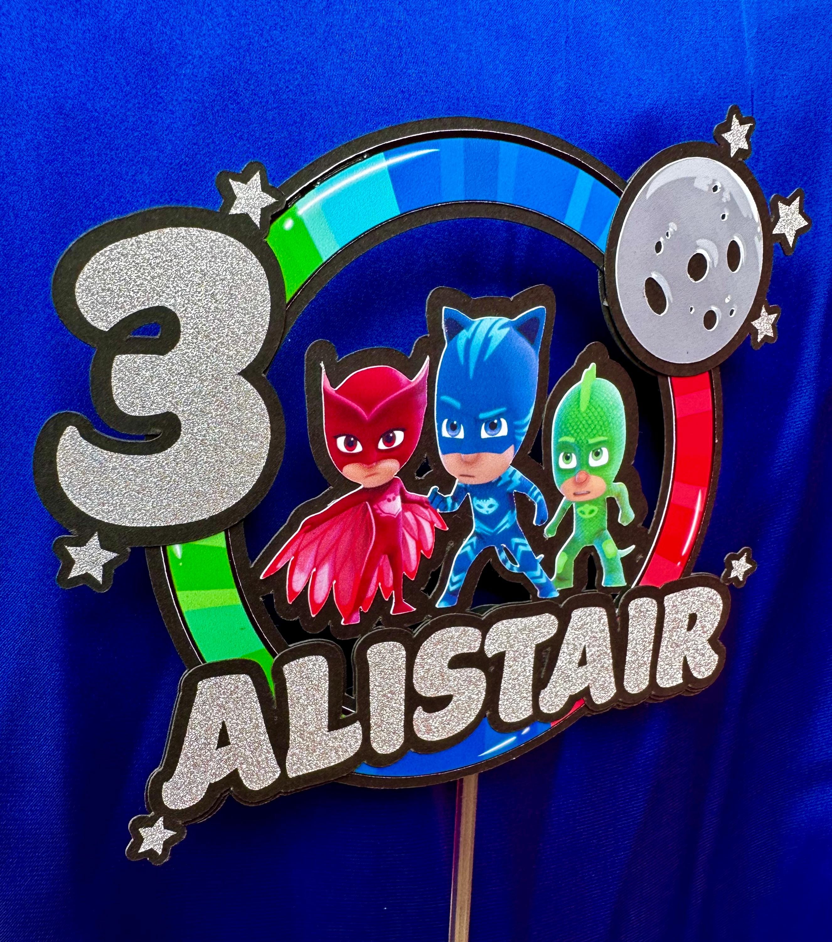 Personalised PJ Masks Cake Topper - Etsy