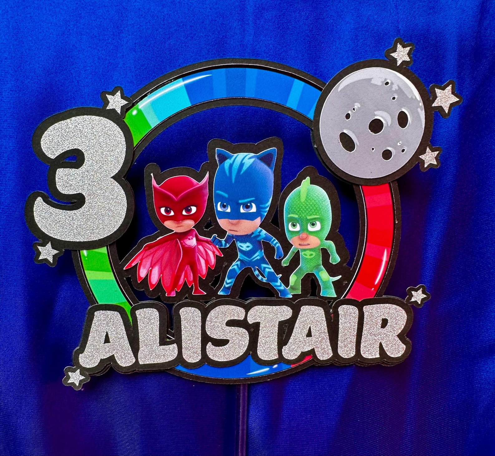 Personalised PJ Masks Cake Topper - Etsy