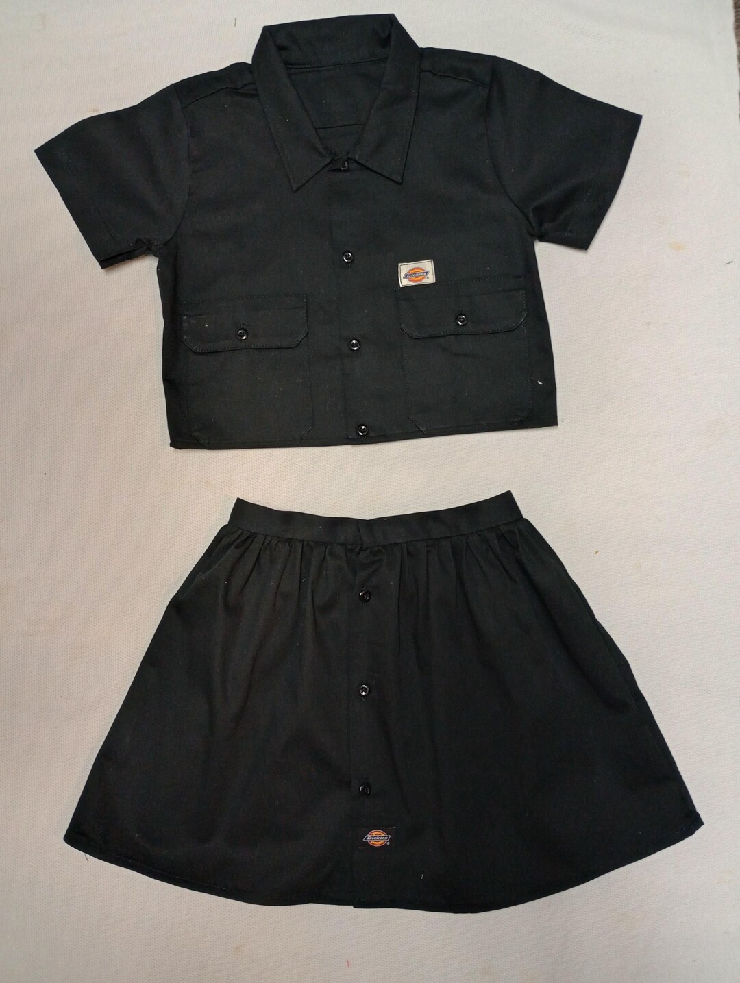 Small Dickies Black Skirt Suit - Etsy
