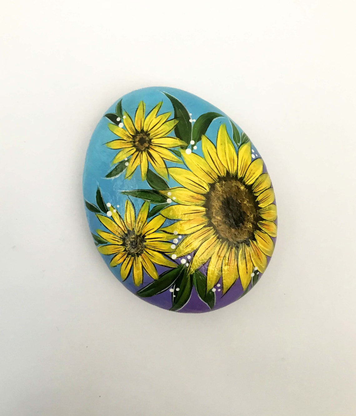 Sunflower Painted Rocks Hand Painted Stones for Garden - Etsy