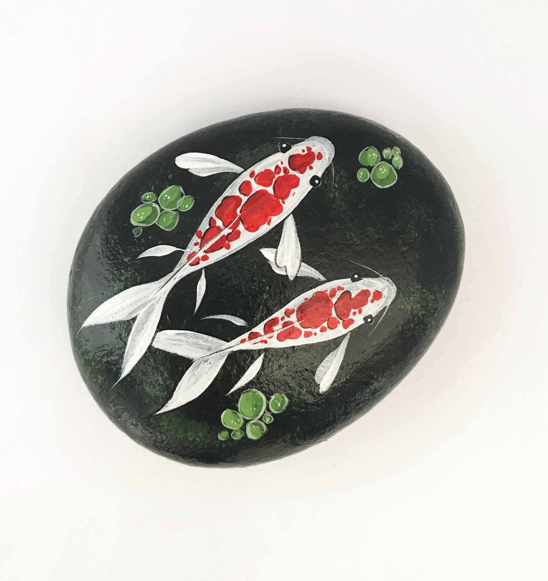 Koi Fish Painting, Painted Rocks for Garden, Koi Pond Art - Etsy
