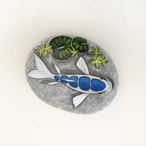 Painted Rocks Fish, Koi Garden Art, Painted Stones - Etsy