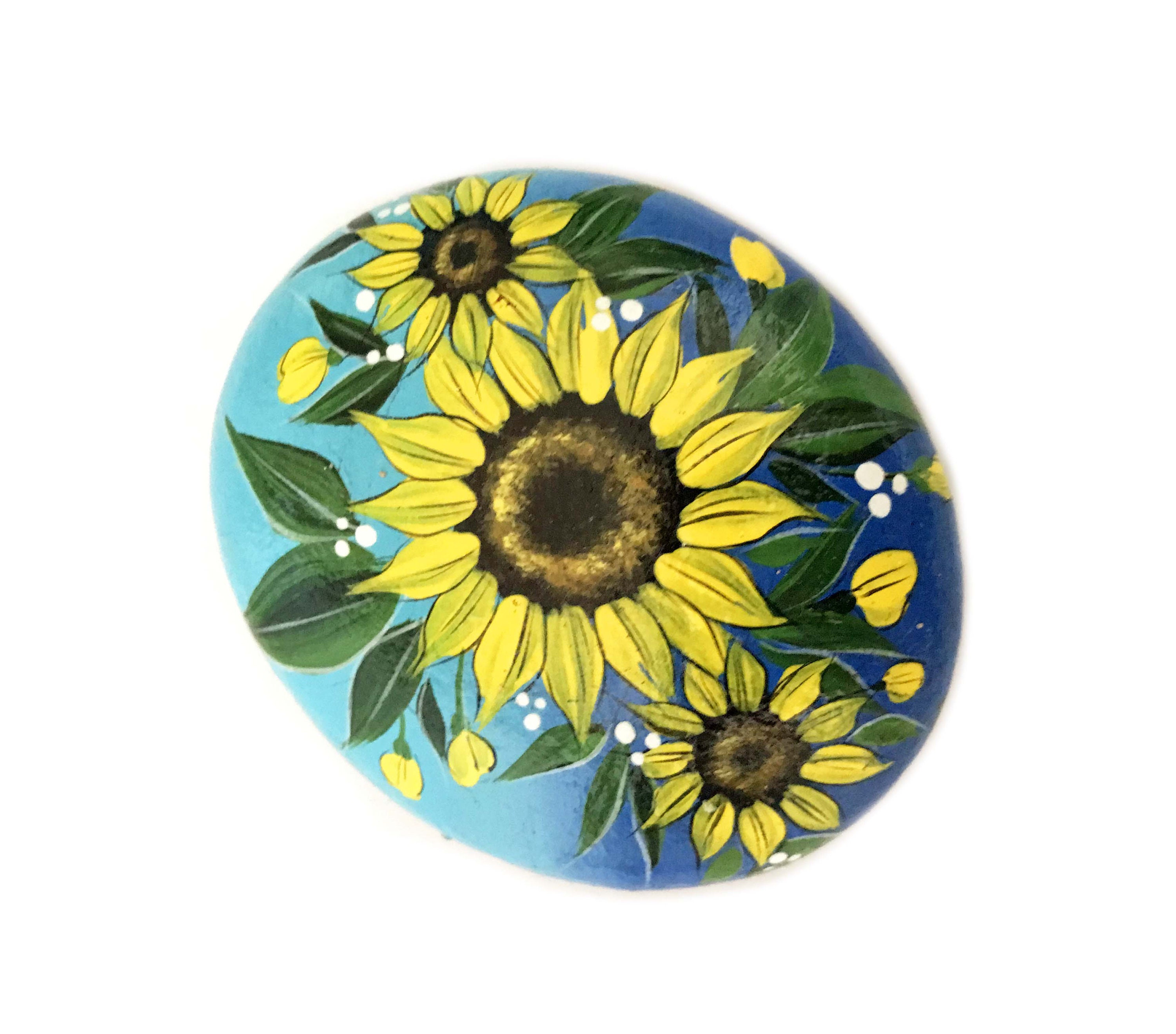 Sunflower Painted Rock, Painted Rocks Flowers, Hand Painted Stones - Etsy
