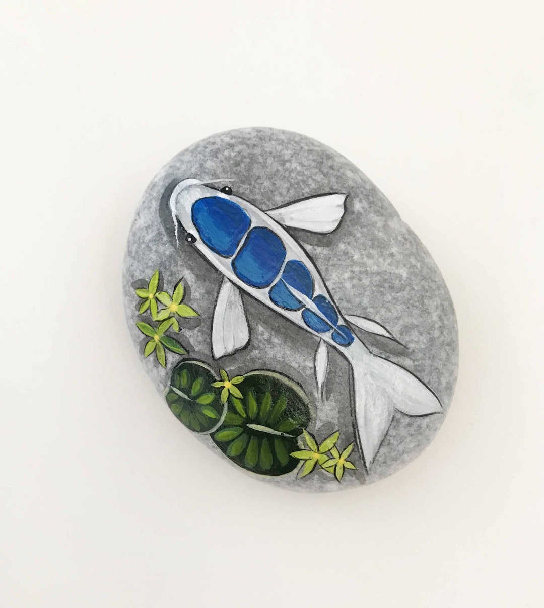Painted Rocks Fish, Koi Garden Art, Painted Stones - Etsy