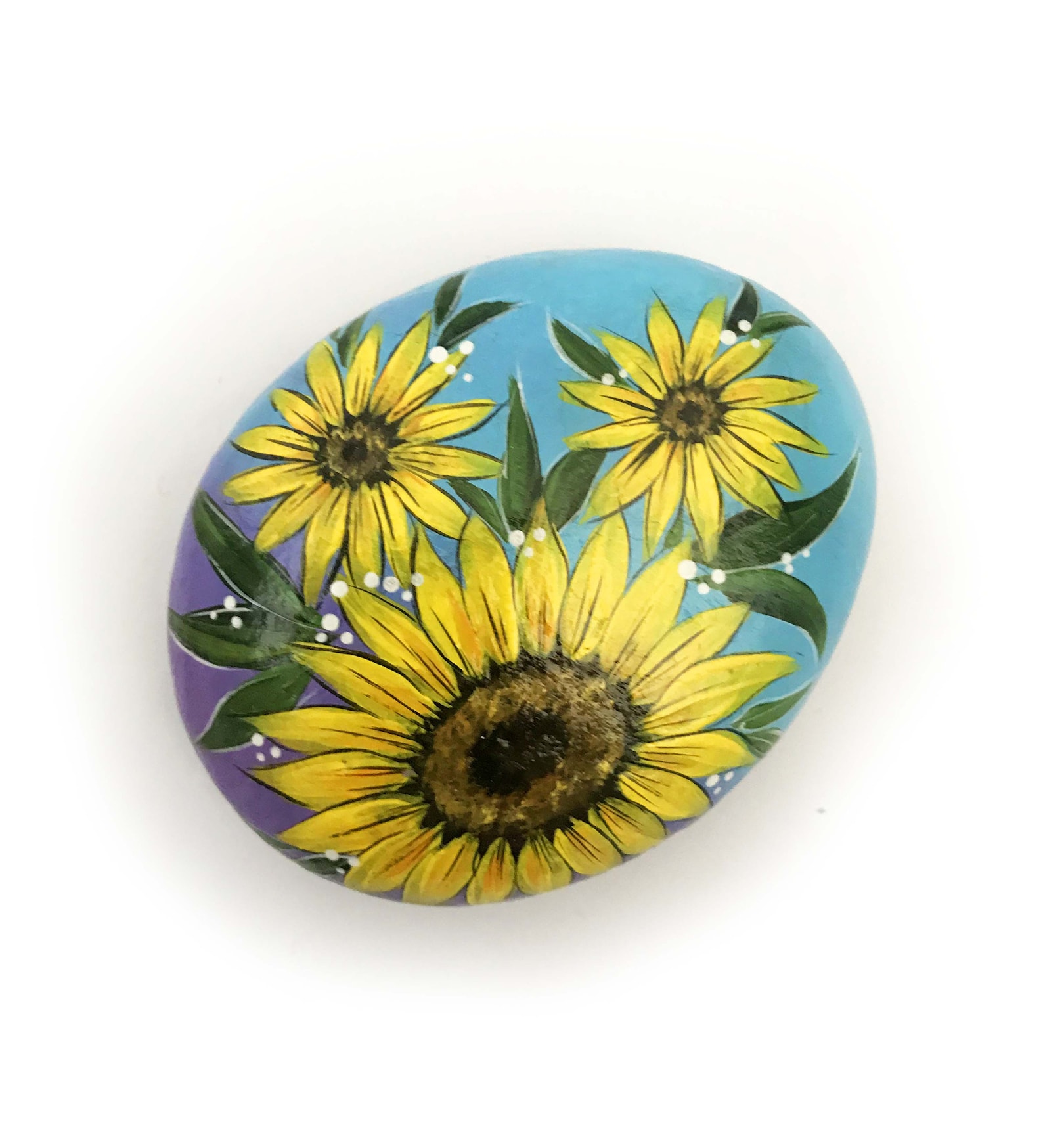 Sunflower Painted Rocks Hand Painted Stones for Garden - Etsy