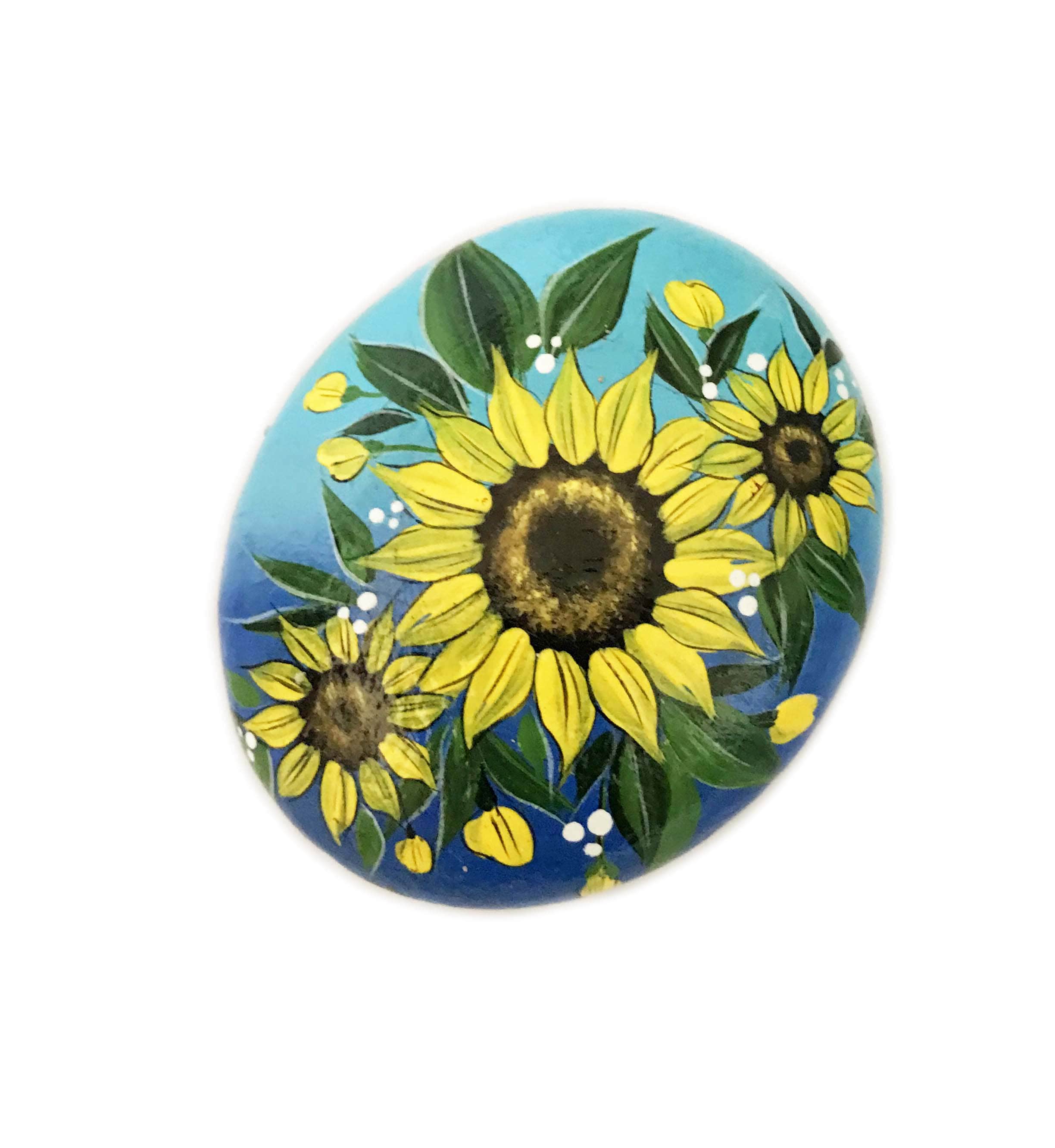 Sunflower Painted Rock, Painted Rocks Flowers, Hand Painted Stones - Etsy