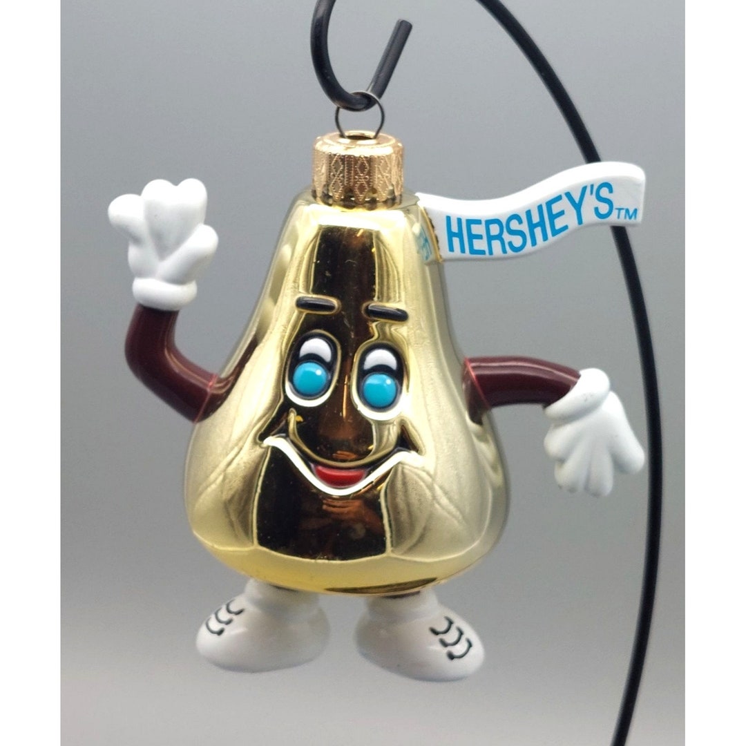 Vintage, Gold Hersheys Kiss Candy Christmas Tree Ornament, 1990s ...