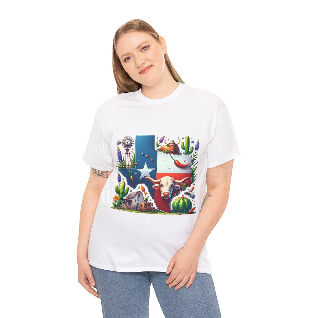 Texas Cartoon T-shirt, Texan Shirt, Funny Texas Tee, Gift for Texan ...