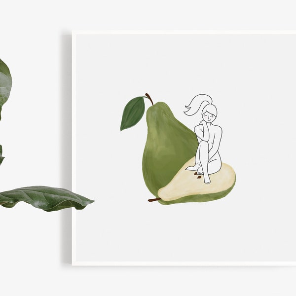 Pear Wall Art - Etsy