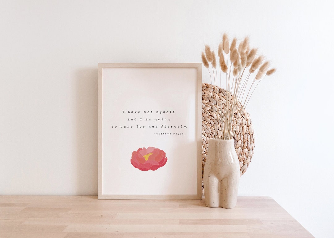 Glennon Doyle Quote Print: Inspirational Peony Art Poster - Etsy
